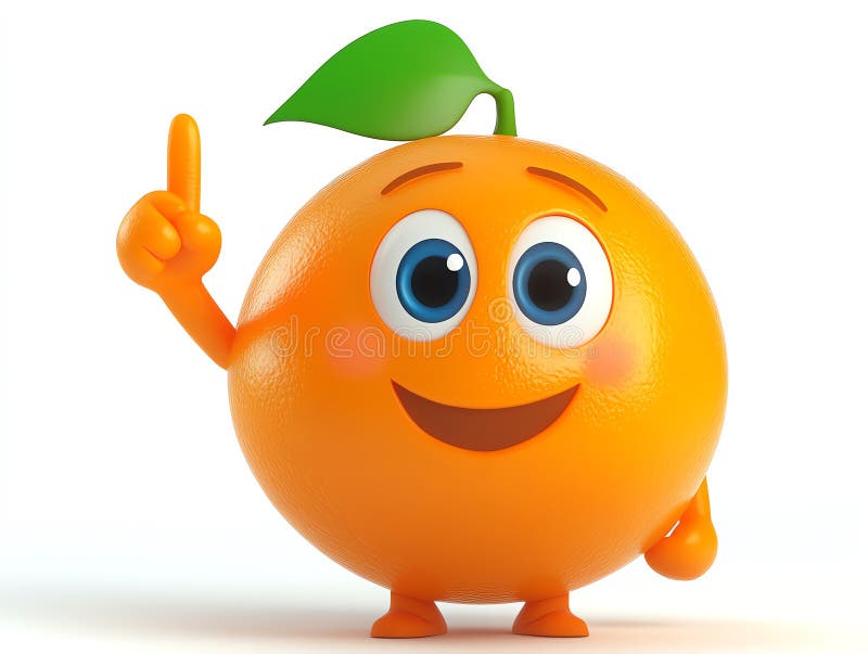 Orange Character, AI Generated Stock Illustration - Illustration of ...