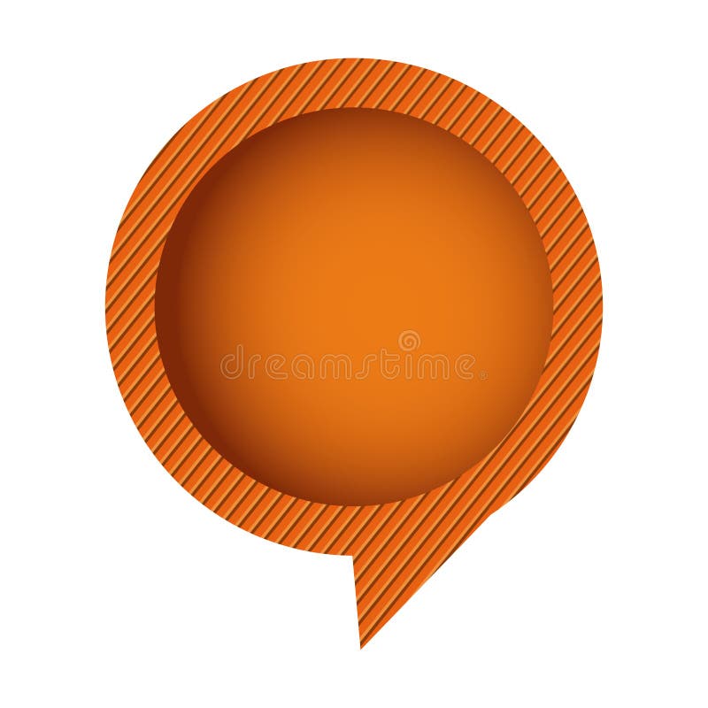 Orange chat circle bubble stock illustration. Illustration of form ...