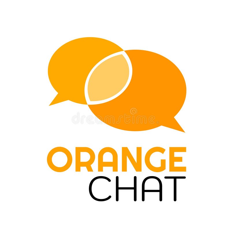 Orange Chat Logo Concept Design Stock Vector - Illustration of icon ...