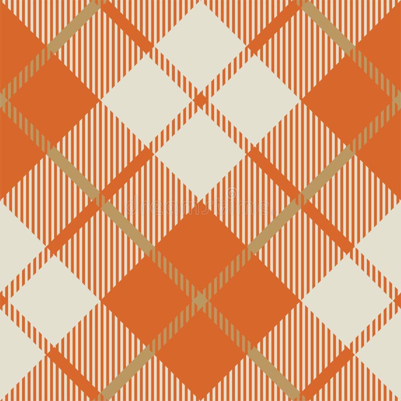 Orange Check Plaid Seamless Pattern. Vector Illustration Stock Vector ...
