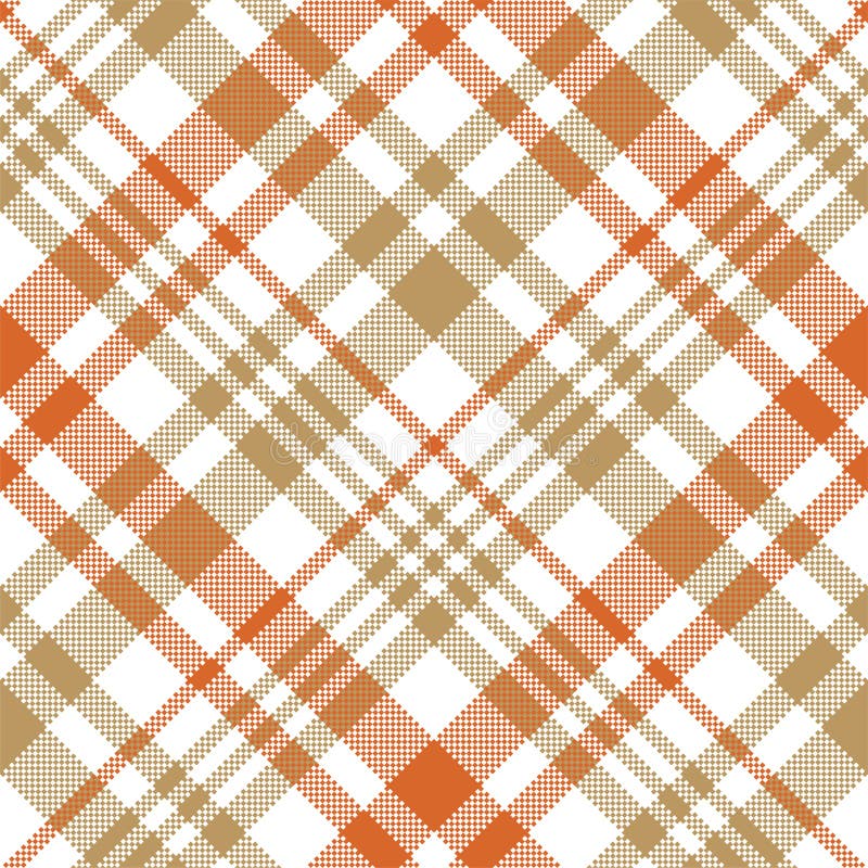 Orange Check Plaid Seamless Pattern. Vector Illustration Stock Vector ...