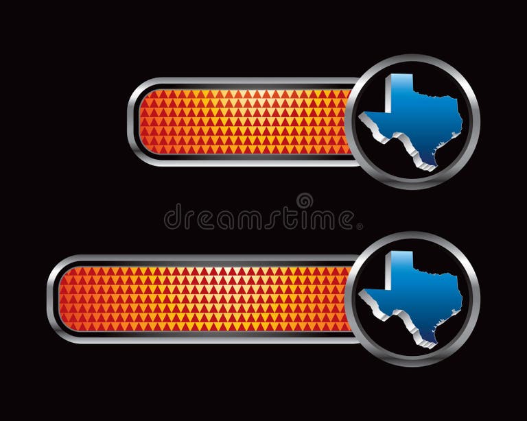 Orange Checkered Tabs with Texas State Icon Stock Vector - Illustration ...