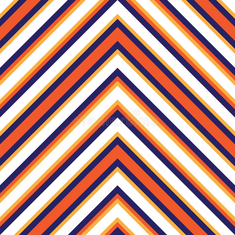 Orange Chevron Diagonal Stripes Seamless Pattern Background Stock ...