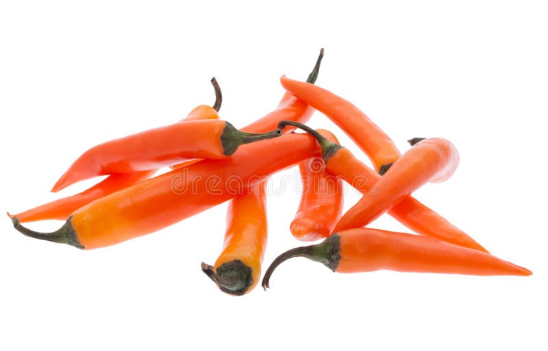Red and Orange Chili Peppers. Stock Photo - Image of orange, peppers ...