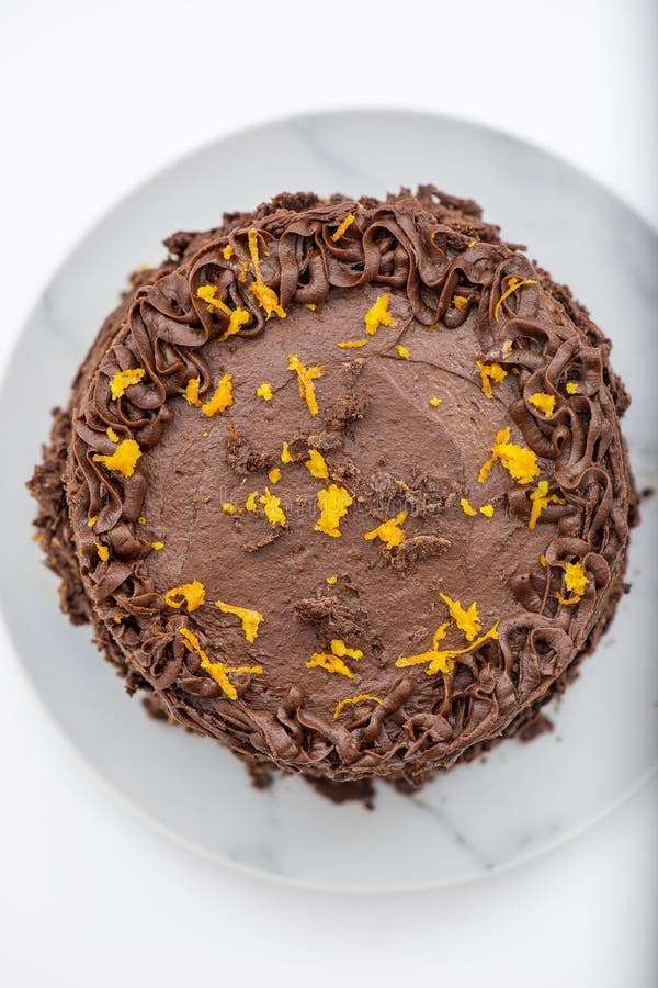 Orange and Chocolate Cake stock image. Image of decoration - 249281079