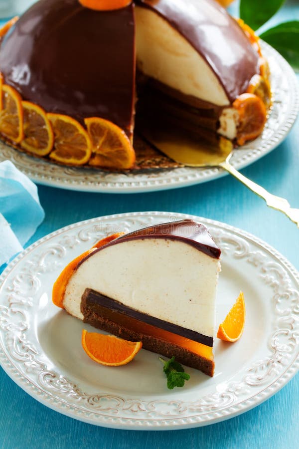 Orange-chocolate cake stock photo. Image of cooked, cookie - 48591446