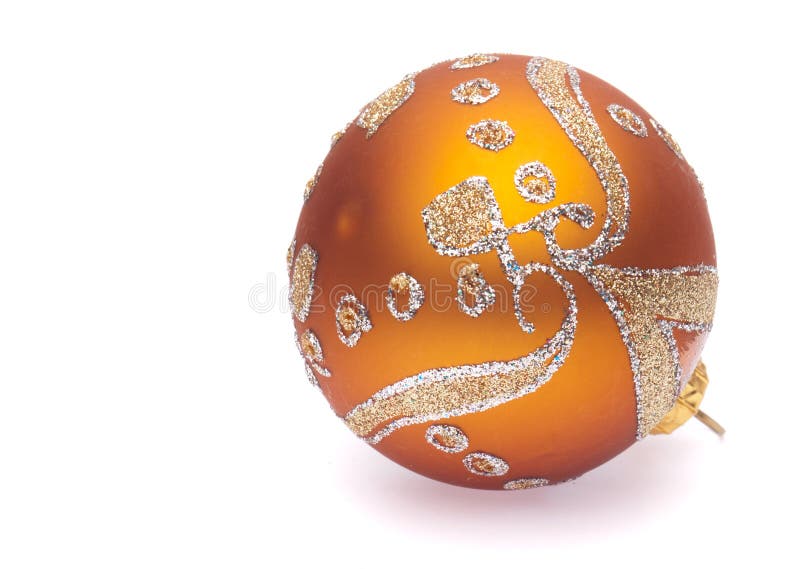 Orange christmas ball stock photo. Image of object, christmas - 43936516