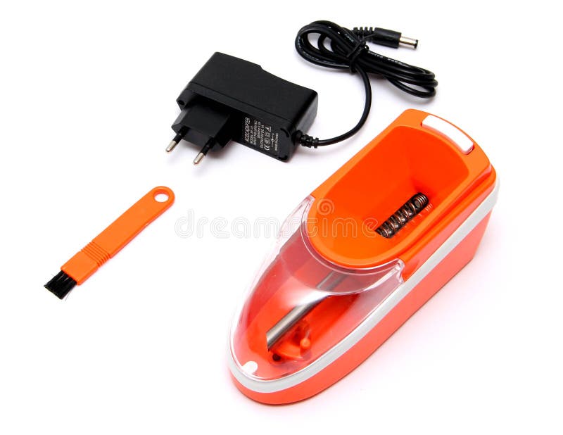 Orange Cigarette Rolling Machine Isolated on White Stock Image - Image ...