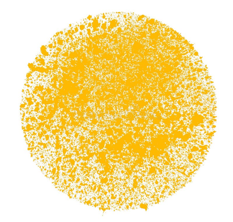 Orange Circle with Color Spots Stock Illustration - Illustration of ...