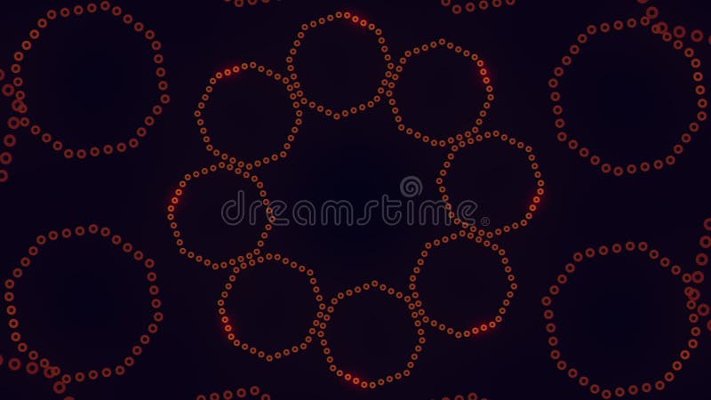 Orange Circle Pattern on Black Background Stock Footage - Video of ...