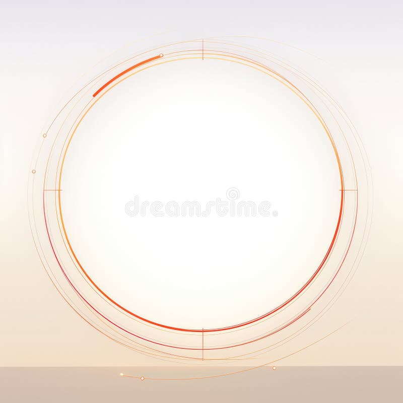 An Orange Circle on a White Background Stock Illustration ...