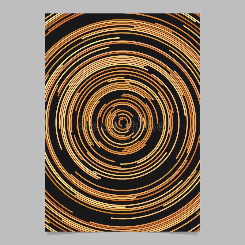 Orange Circular Abstract Poster Background Template from Concentric ...