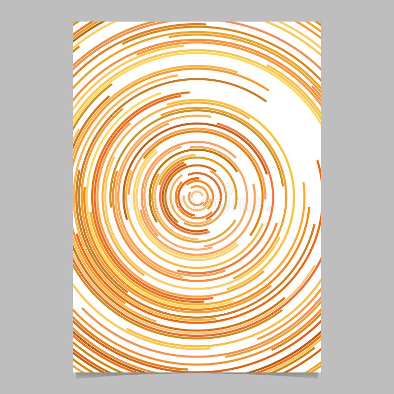 Orange Circular Flyer Background from Concentric Half Rings Stock ...
