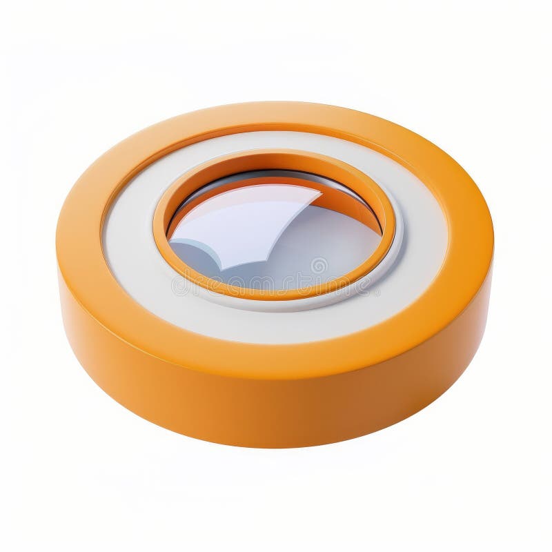 Abstract Orange and White Circular Frame Design Element Stock ...