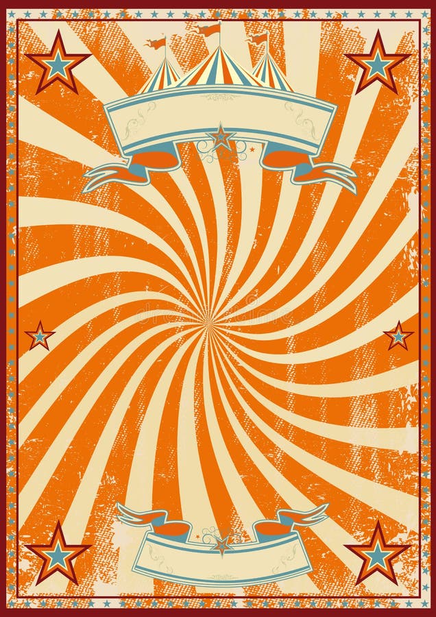 Orange circus retro stock vector. Illustration of marquee - 44703560