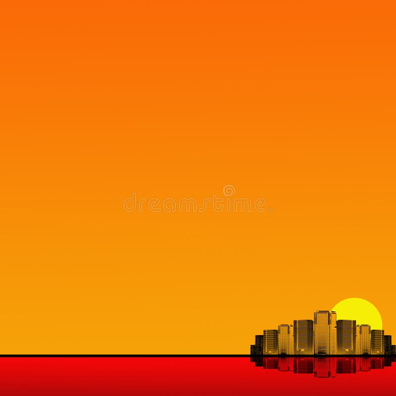 Orange City Backgrounds stock illustration. Illustration of cutout ...
