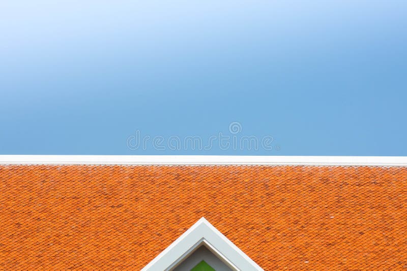 Orange Classic Baked Clay Roof Pattern. Stock Photo - Image of detail ...