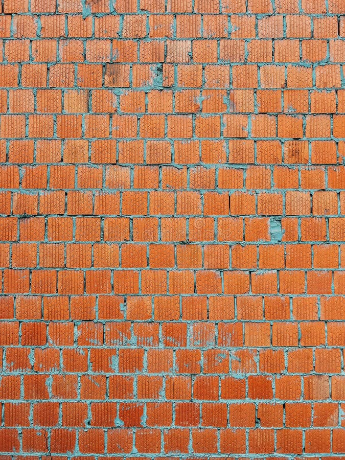 Orange Clay Building Blocks Pattern As Design Element Stock Image ...
