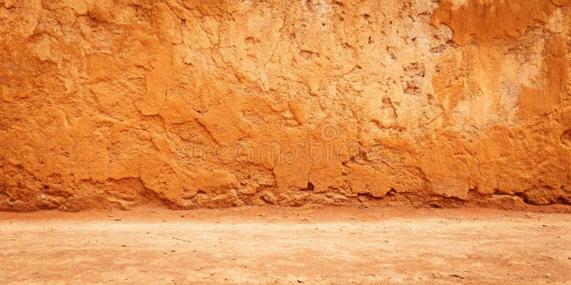 Orange Clay Wall Grunge Texture for Interior Decor Stock Illustration ...
