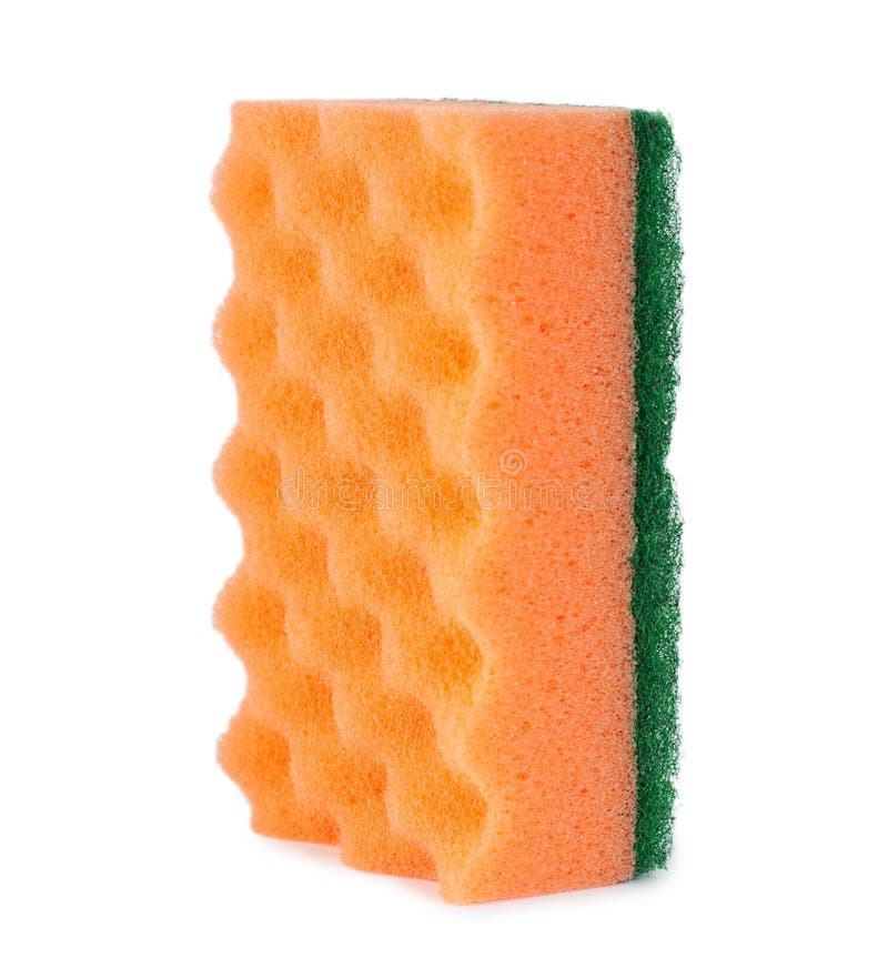 Orange cleaning sponge stock image. Image of closeup - 26813095