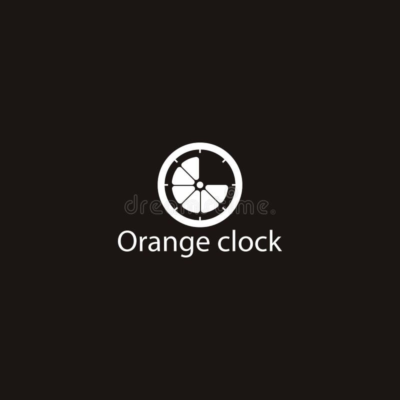 Orange clock logo stock vector. Illustration of juicy - 188032636