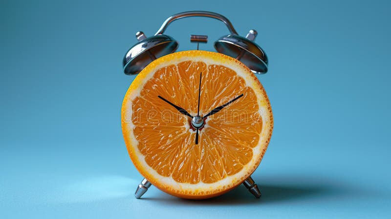 Orange Clock: a Refreshing Take on Time Stock Illustration ...