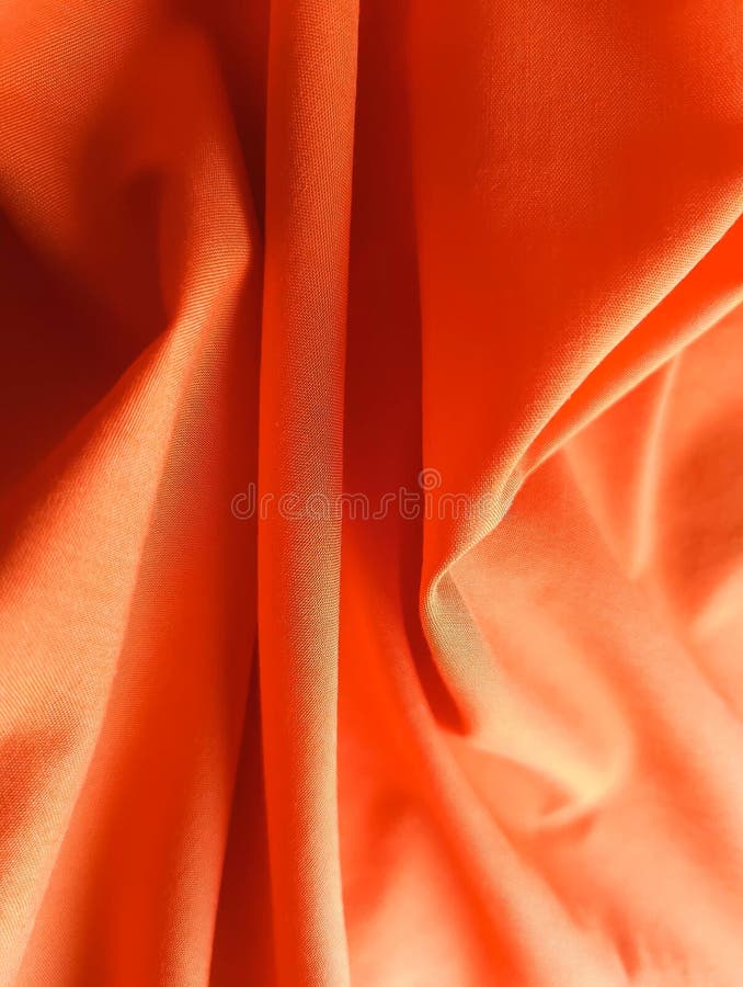 Orange Cloth Background, Fabric Texture Gold Color Pattern Silk ...