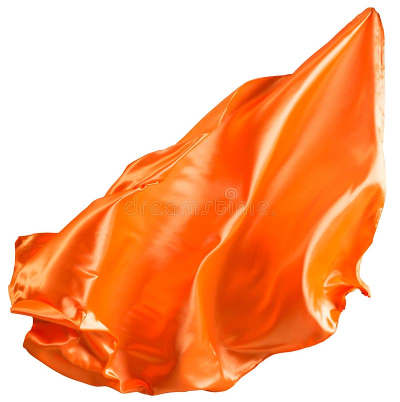 Orange cloth flutters stock photo. Image of motion, scarf - 261187158