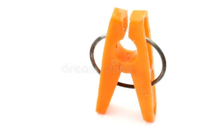 Orange clothes peg stock photo. Image of clips, coloured - 1078342