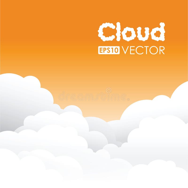 Red and Orange Cloud Logo Design Ribbon Stock Vector - Illustration of ...