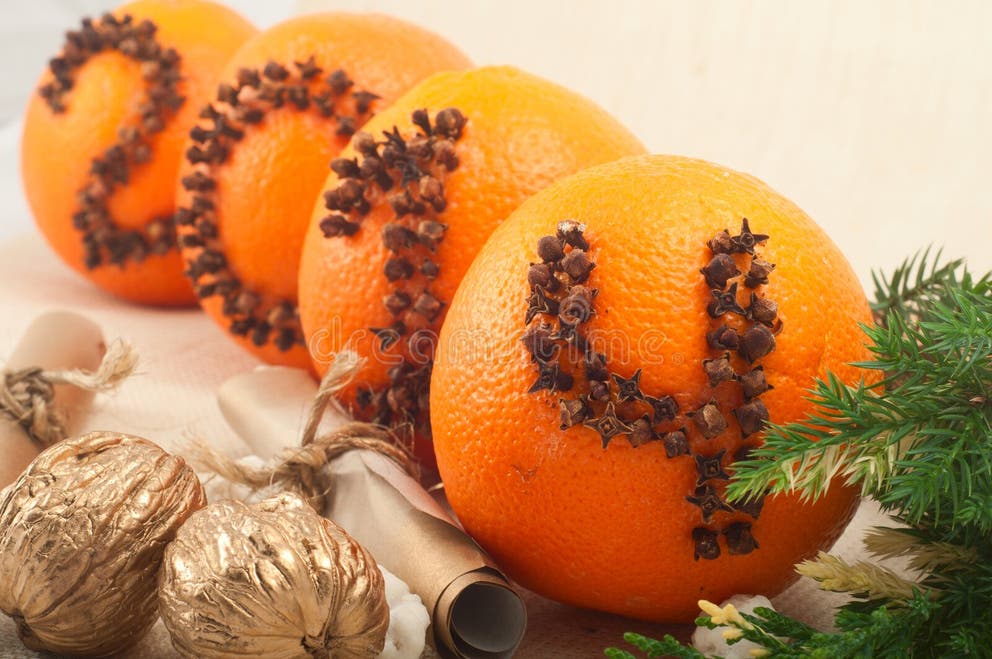 Orange with cloves stock photo. Image of christmas, ornament - 37477846