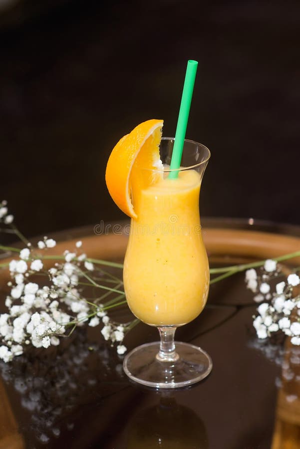 Orange Cocktail on the Table. Juice, Party Stock Image - Image of ...