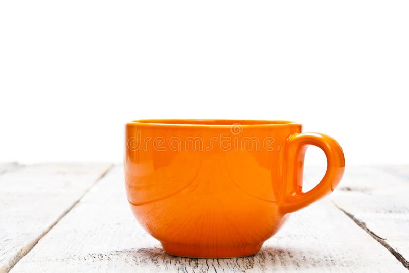 Orange coffee cup stock image. Image of morning, cafe - 27070097