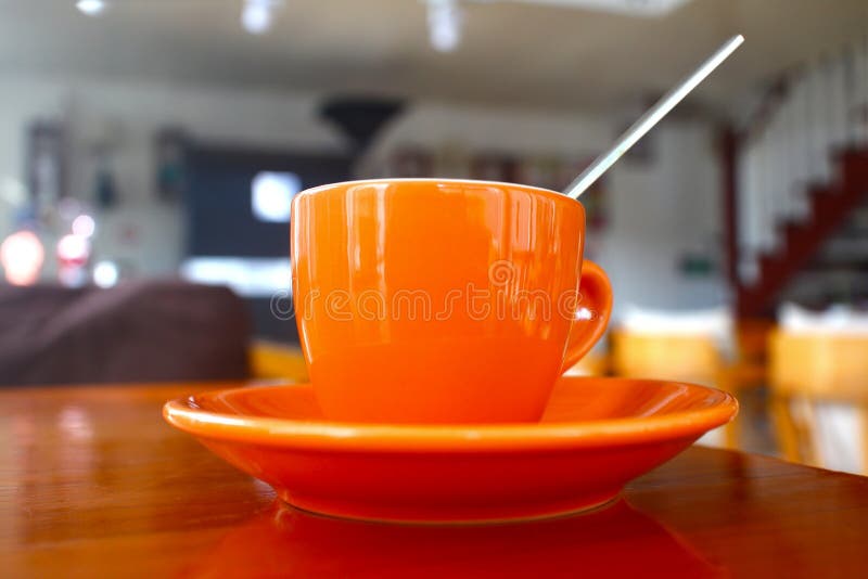 The orange coffee cup stock photo. Image of coffee, vintage - 63562320