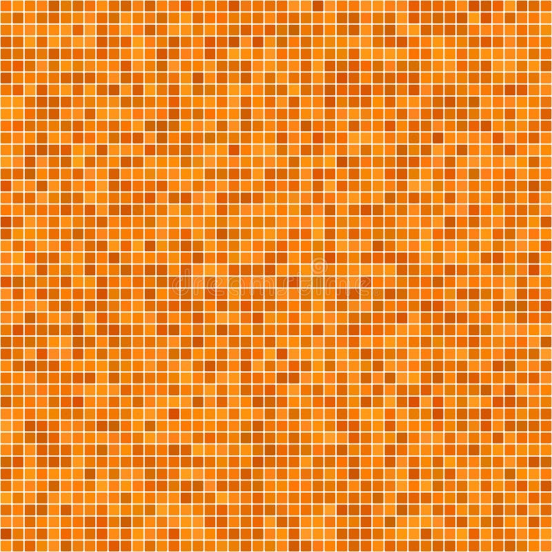 Orange Pixel Mosaic Background Stock Vector - Illustration of grid ...