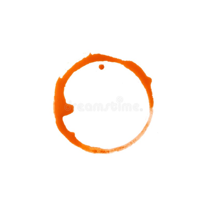 Orange Color Circle Isolated on White Background. Stock Image - Image ...