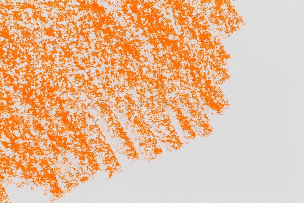 Orange Color Crayon Hand Drawing Texture Stock Photo - Image of stroke ...