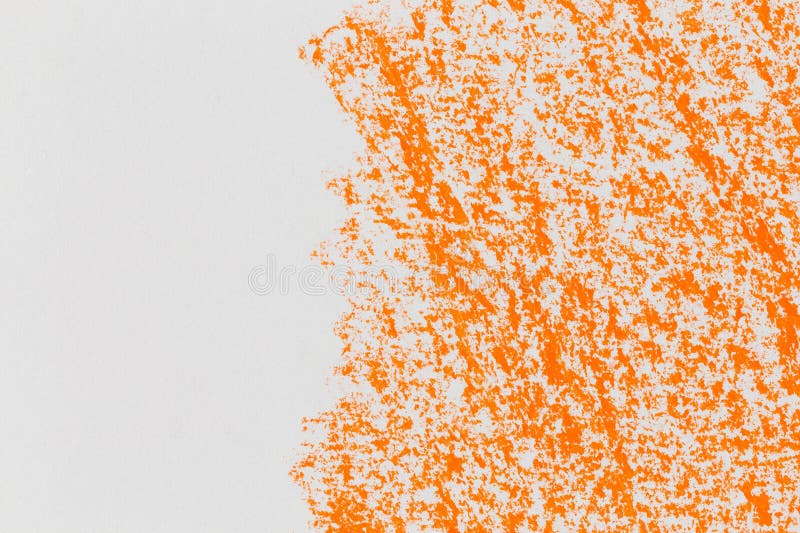 Orange Color Crayon Hand Drawing Texture Stock Photo - Image of white ...