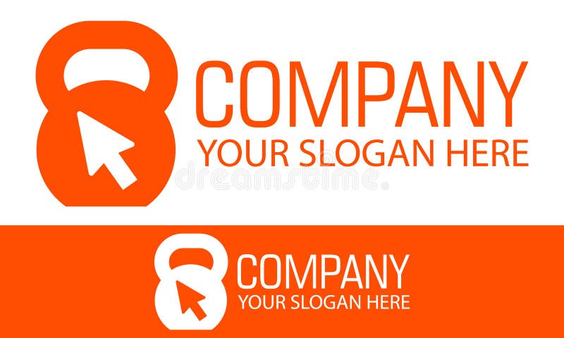 Orange Color Digital Padlock Security System Logo Design Stock Vector ...