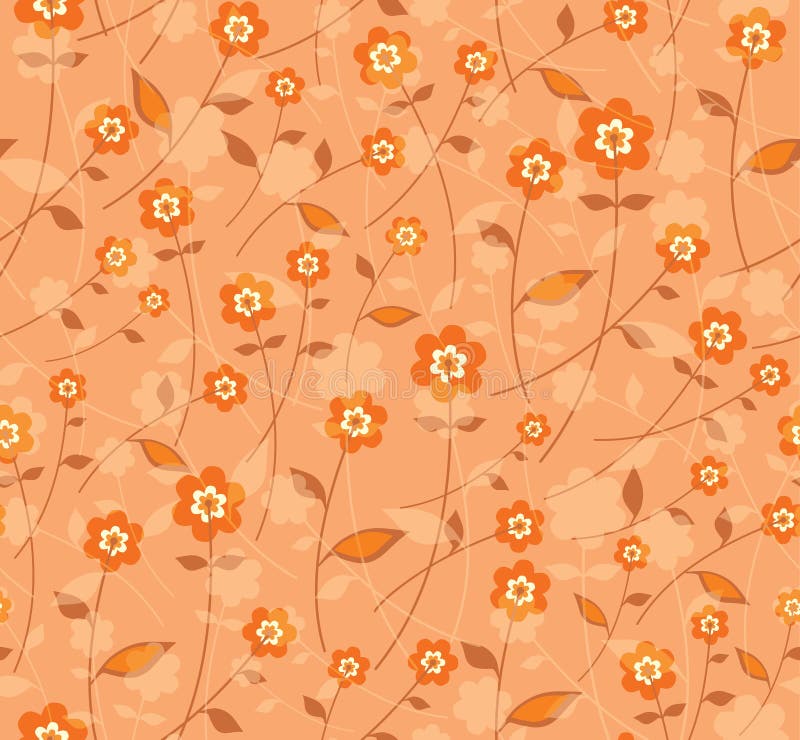 Orange color flowers. stock illustration. Illustration of background ...