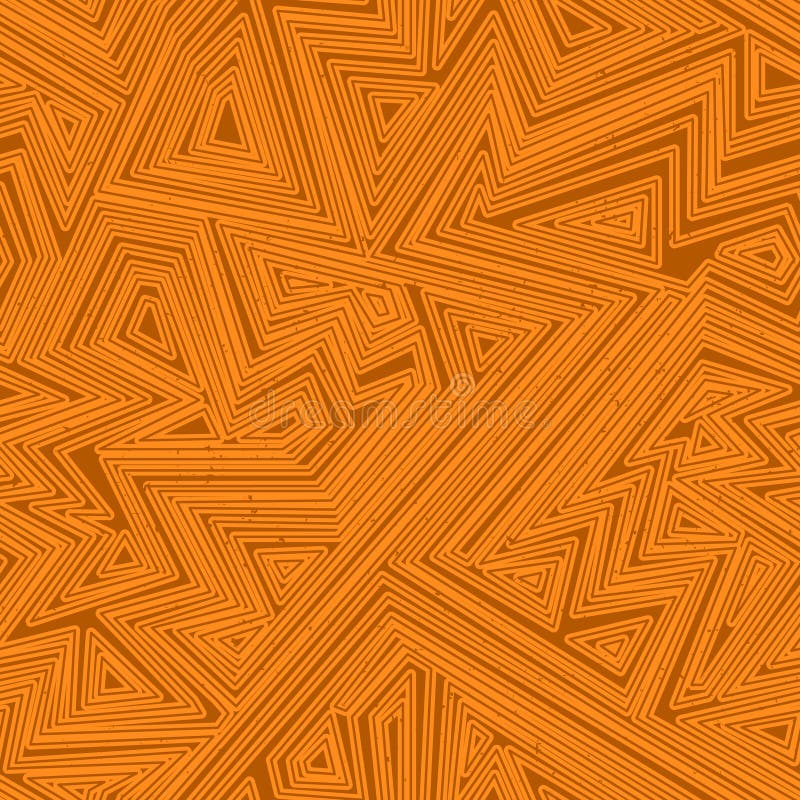 Orange Color Geometric Seamless Pattern Stock Vector - Illustration of ...