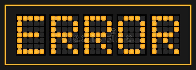 Orange Led Banner in Word Error on Black Background Stock Vector ...