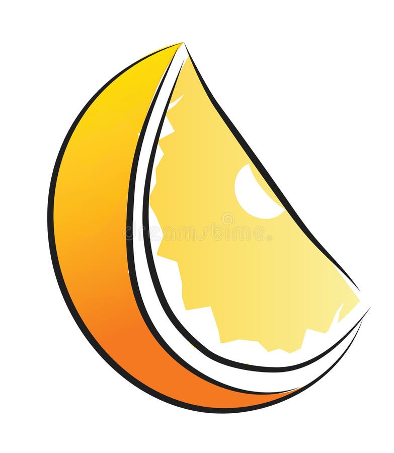 Orange Color Lemon Fruit Vector or Color Illustration Stock Vector ...