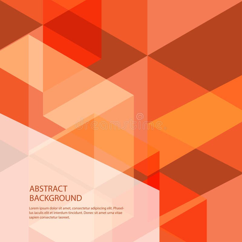 Orange Color Mosaic Abstract Background, Creative Design Templates ...