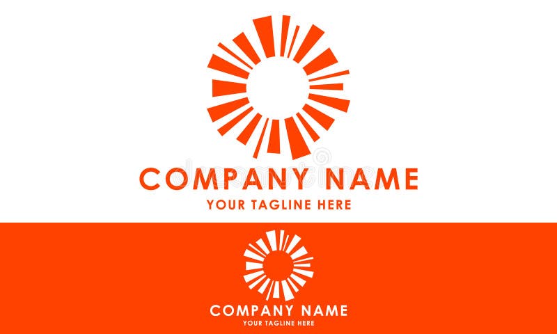 Orange Color Simple Abstract Shape Initial Letter O Logo Design Stock ...