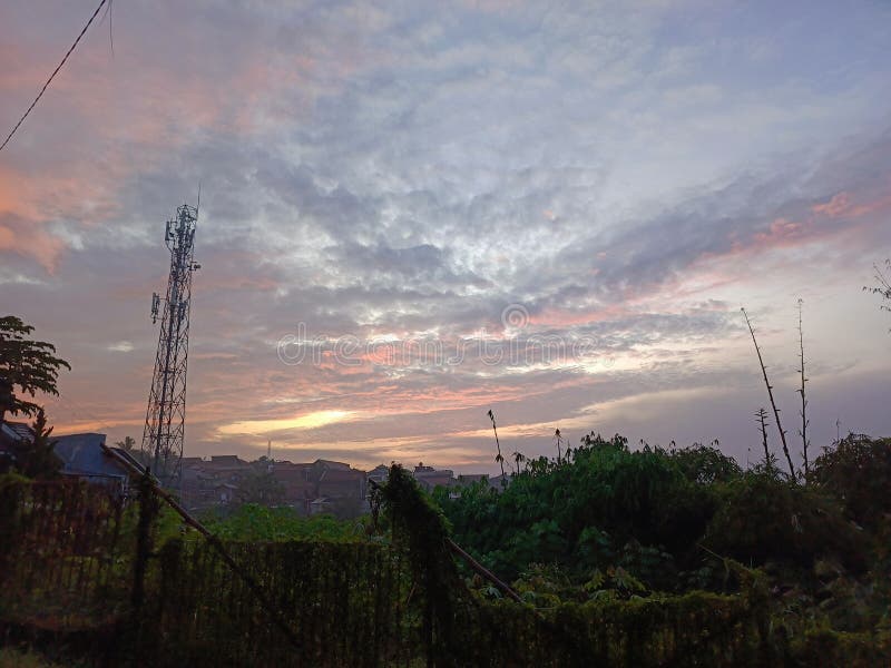 Orange Color in the Sky As Morning Approaches Stock Photo - Image of ...