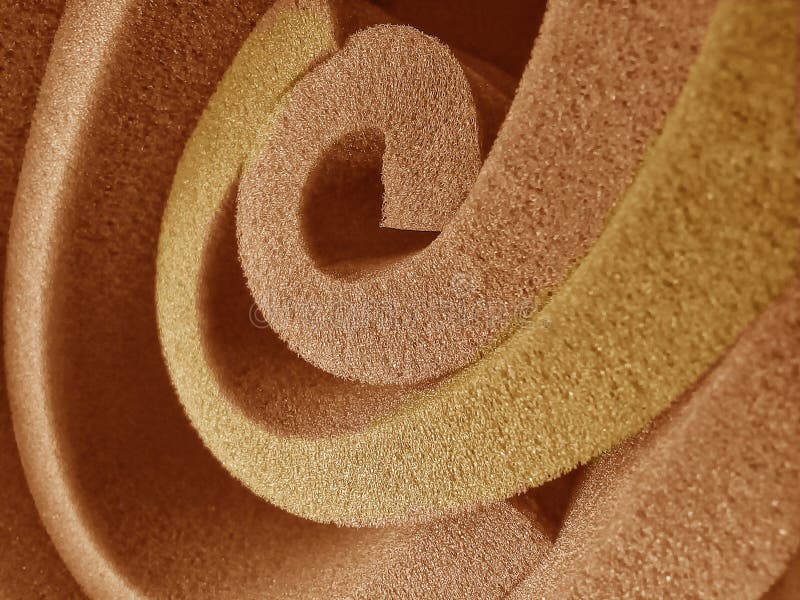 Orange Color Sponge Foam Sheet Rolled Up Stock Photo - Image of orange ...