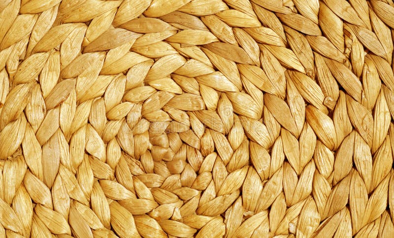 Orange Color Straw Mat Surface with Round Pattern. Stock Image - Image ...