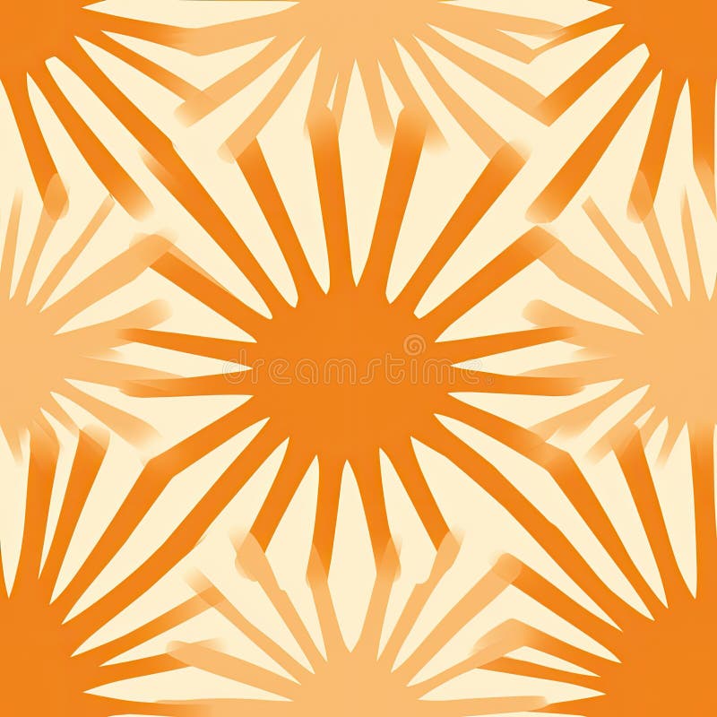 Orange Color Sunburst Geometric Seamless Repeating Background Stock ...