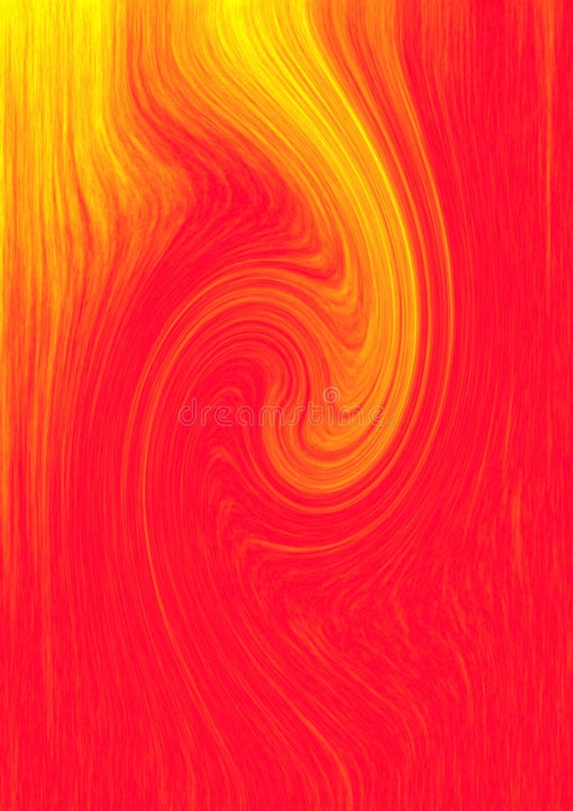 Abstract Orange Color Wave Pattern on Red Background. Stock ...